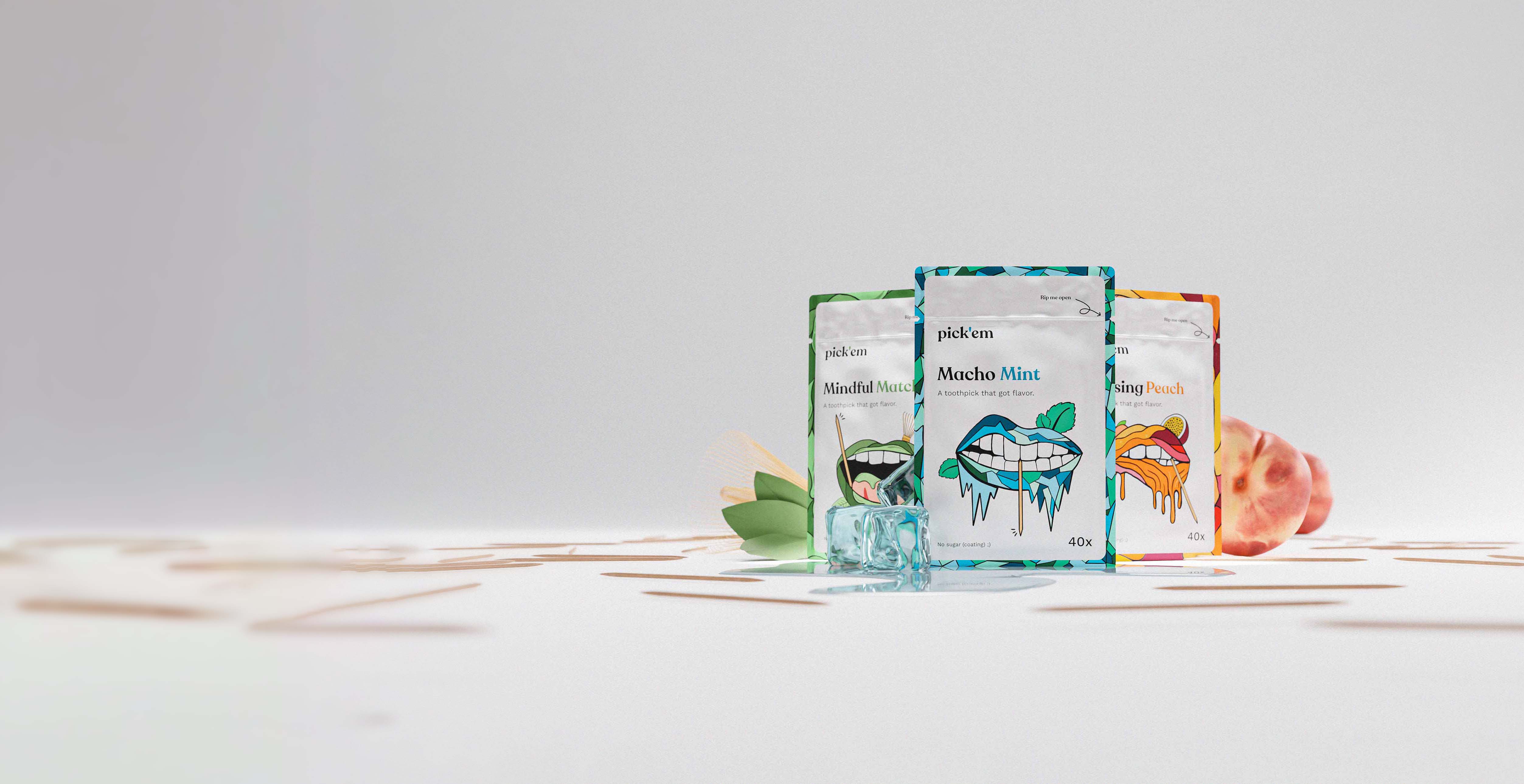 The flavored toothpicks - Pick'em