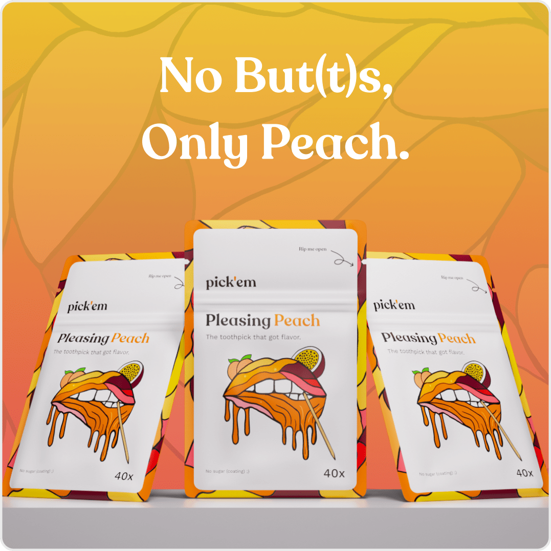 The peach-flavored toothpick - Pick'em - pickem.store