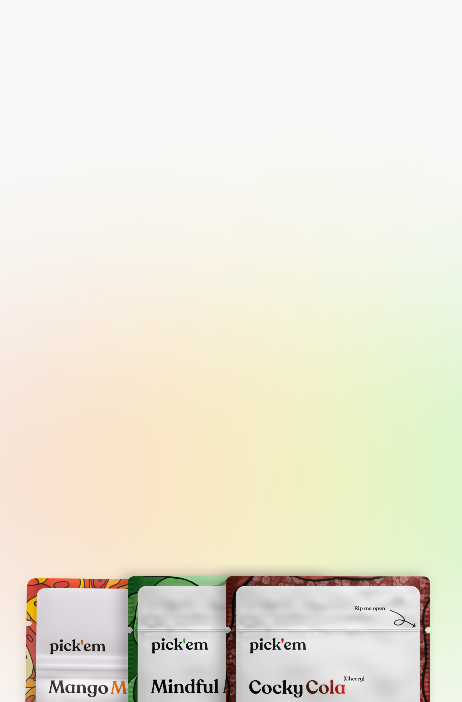 The flavored toothpicks - Pick'em