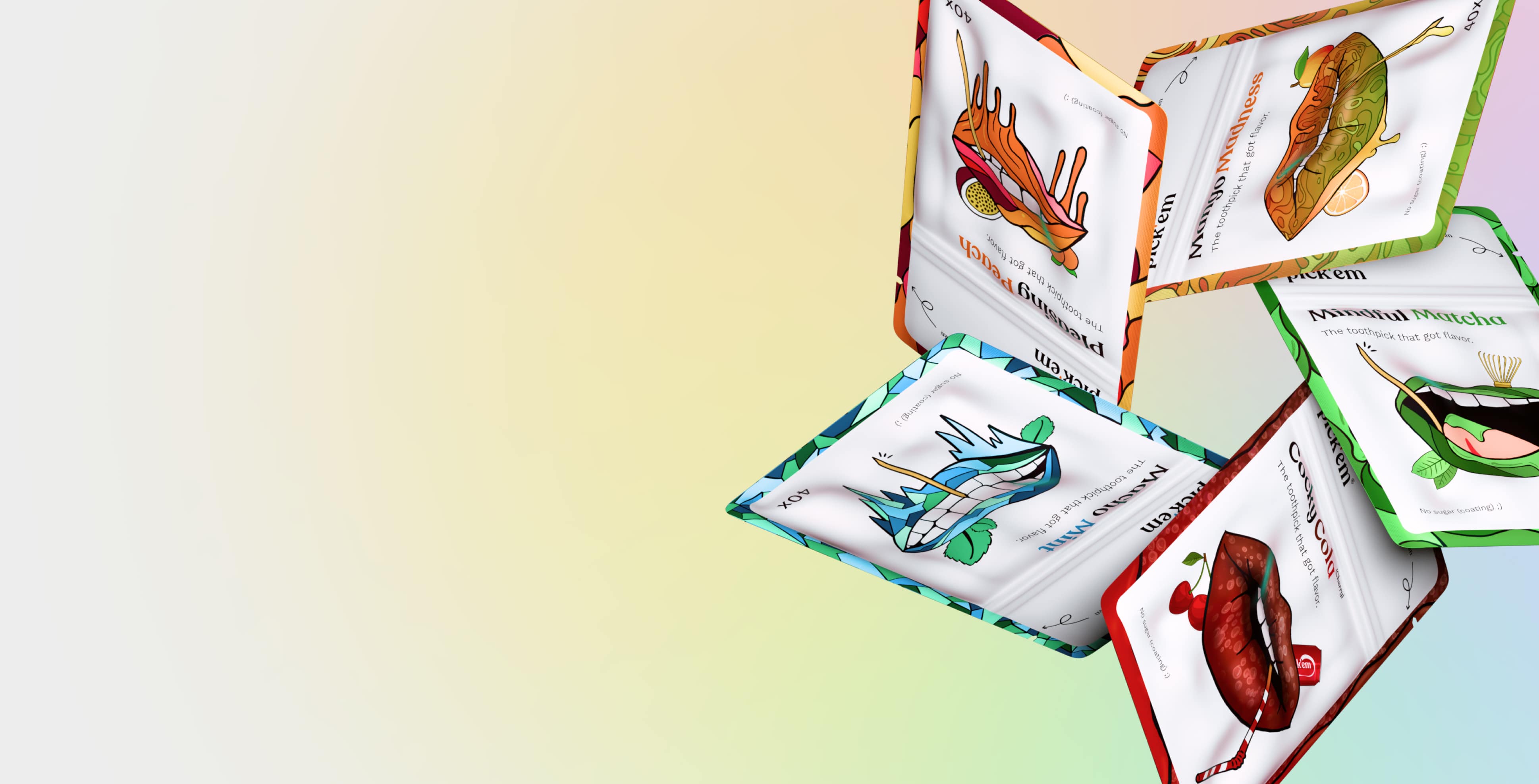 The flavored toothpicks - Pick'em