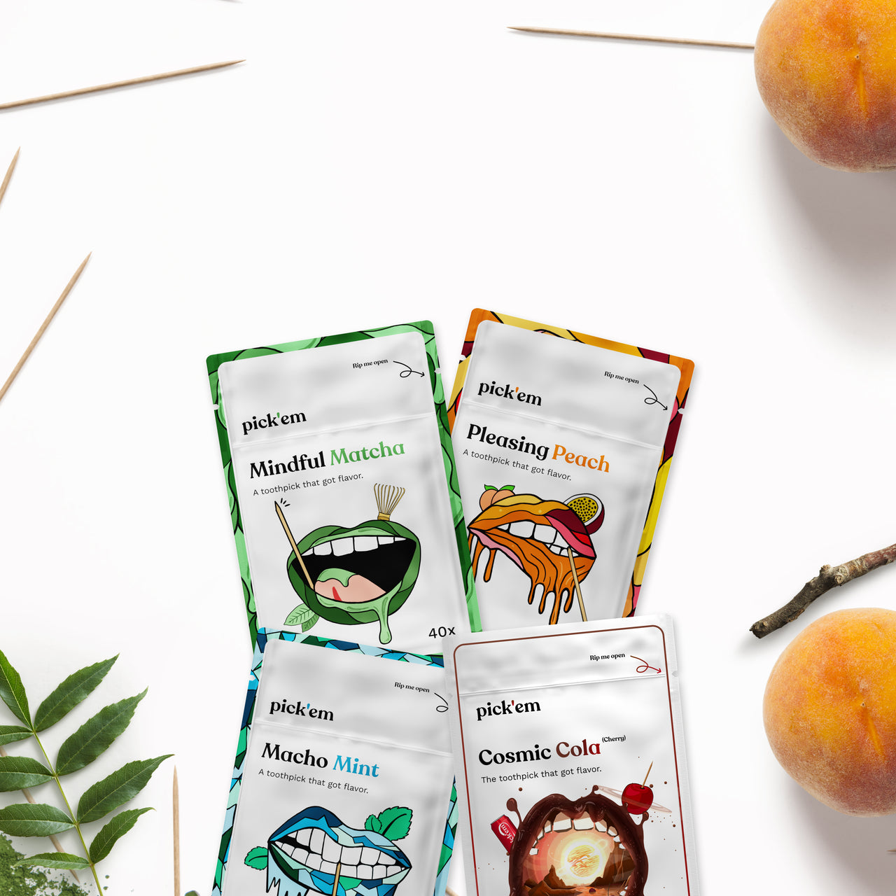 The flavored toothpicks - Pick'em