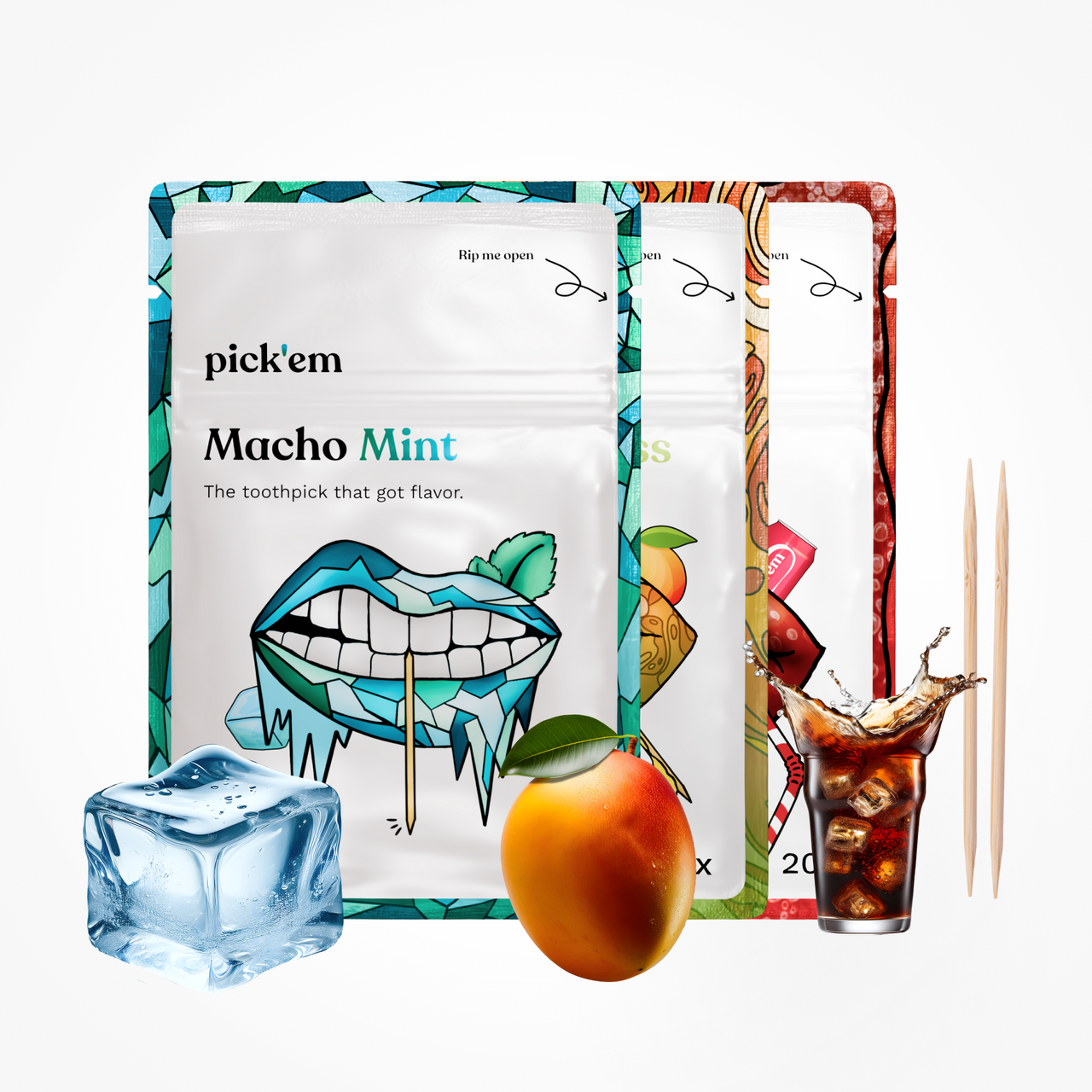 Bestseller 3-Pack - Flavored Toothpicks - Pick'em - pickem.store
