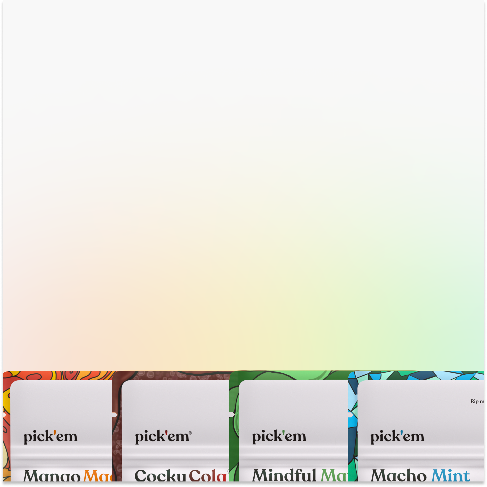 The flavored toothpicks - Pick'em